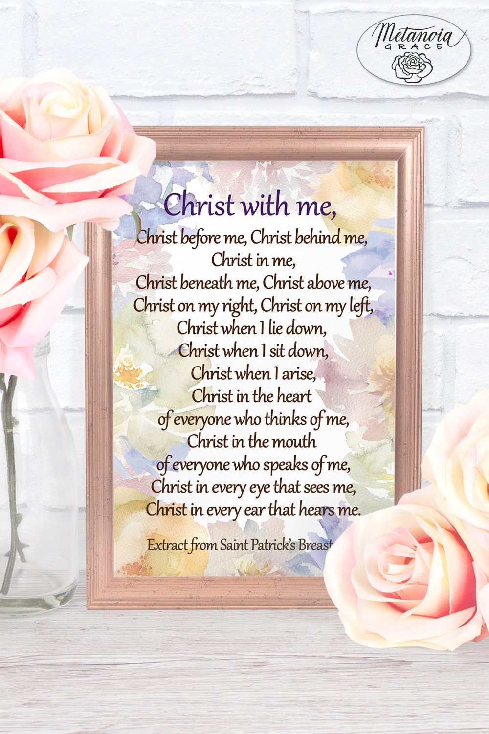 Christ With Me Christ Before Me Lorica Prayer Card St. - Etsy UK