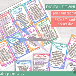 Printable Catholic Prayers Set, Memorare, Angelus, Eternal Rest Prayer ...