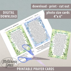 Nicene Creed, Apostles Creed, Printable Creed Prayer Cards, I Believe ...