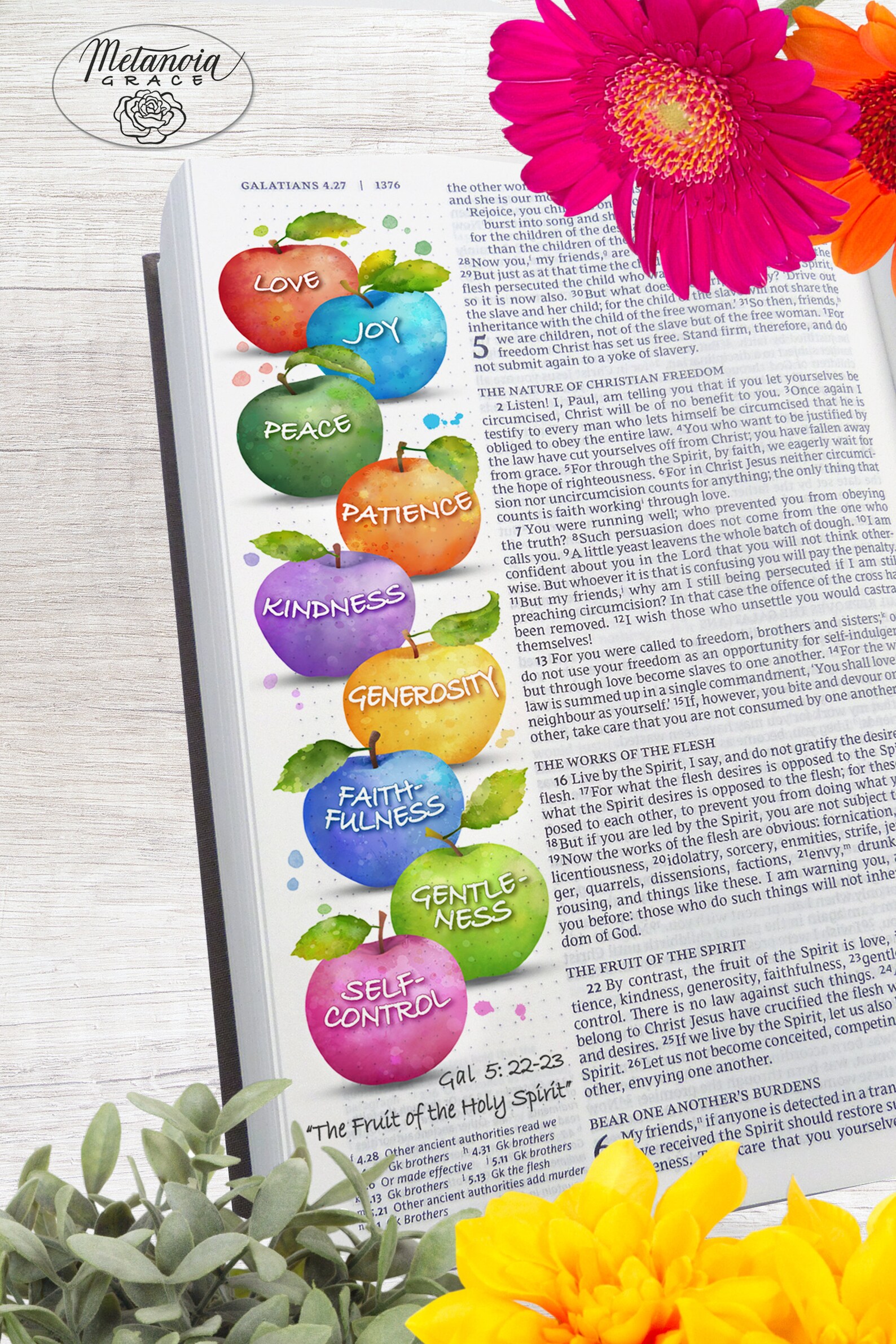 Fruit of the Spirit Bible Journaling Holy Spirit Bookmark | Etsy