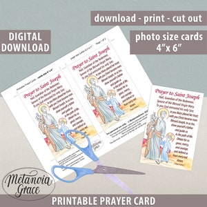 Saint Joseph Prayer Card, Printable Prayer Card, Pope Francis Prayer to ...