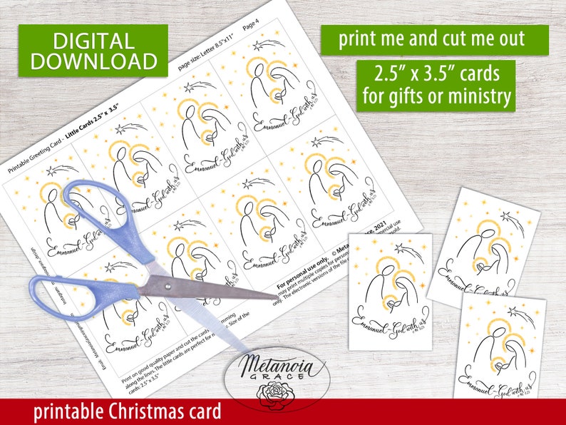 Printable Nativity Christmas Card Religious Christmas Card - Etsy
