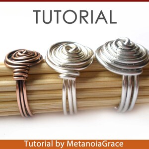 Spiral Ring Tutorial, Rosette Ring Tutorial, Knot Ring Tutorial, Rose Ring Tutorial, Wire ...