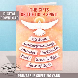 Gifts of the Holy Spirit Note Card, Printable Confirmation Card ...