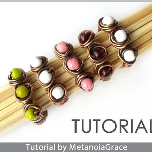 Wire Ring Tutorial, Wire Jewelry Pattern, Beading Ring Tutorial, Wire Wrapping Tutorial ...