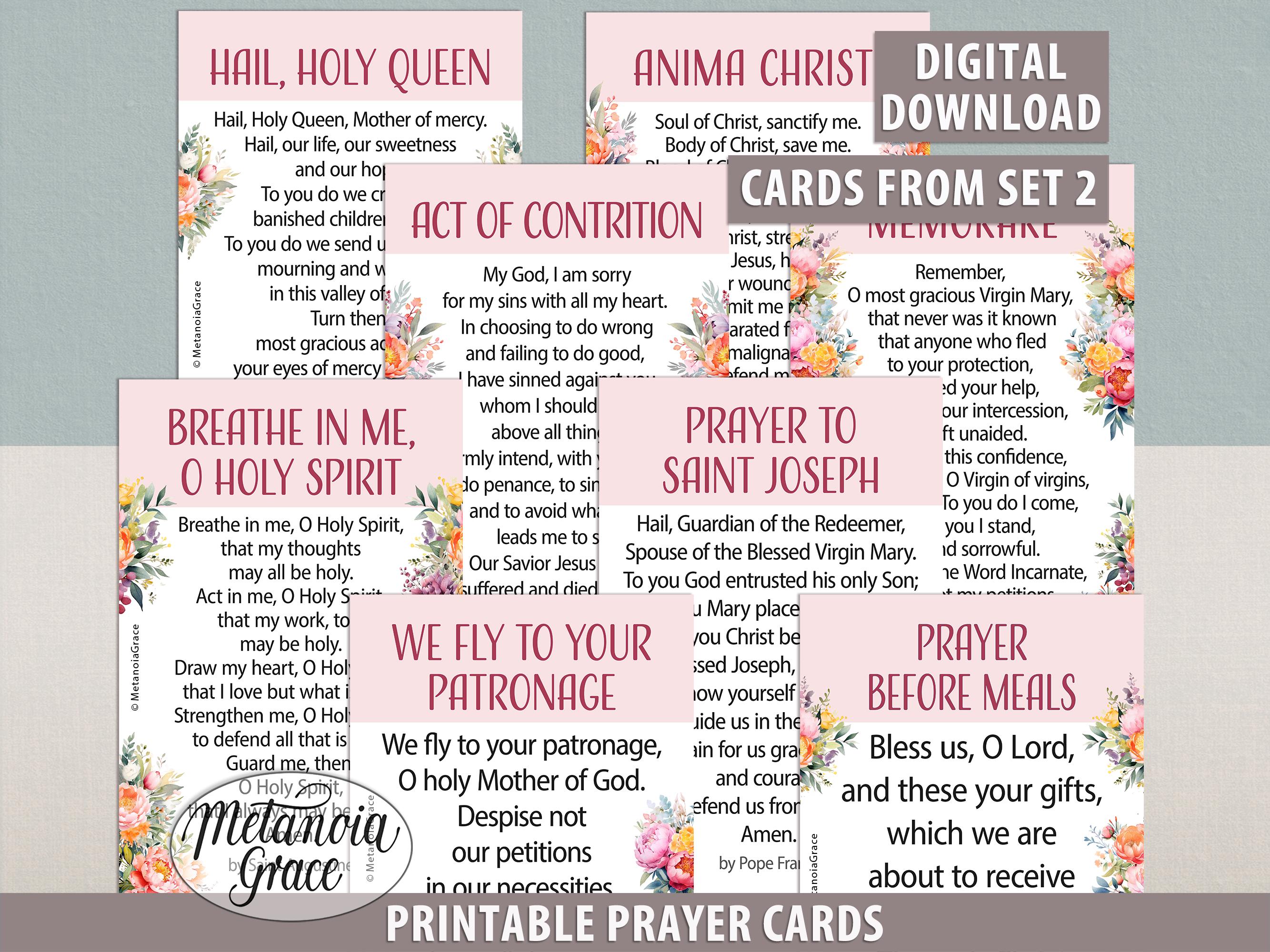 Popular Catholic Prayers Bundle, Daily Prayers, 16 Printable Prayer ...