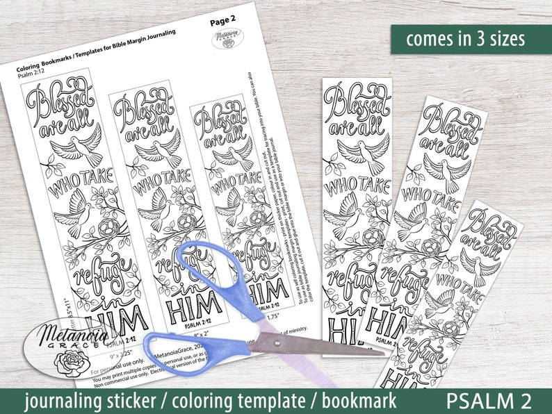 Bible Journaling Sticker Printable Bible Journaling Coloring - Etsy
