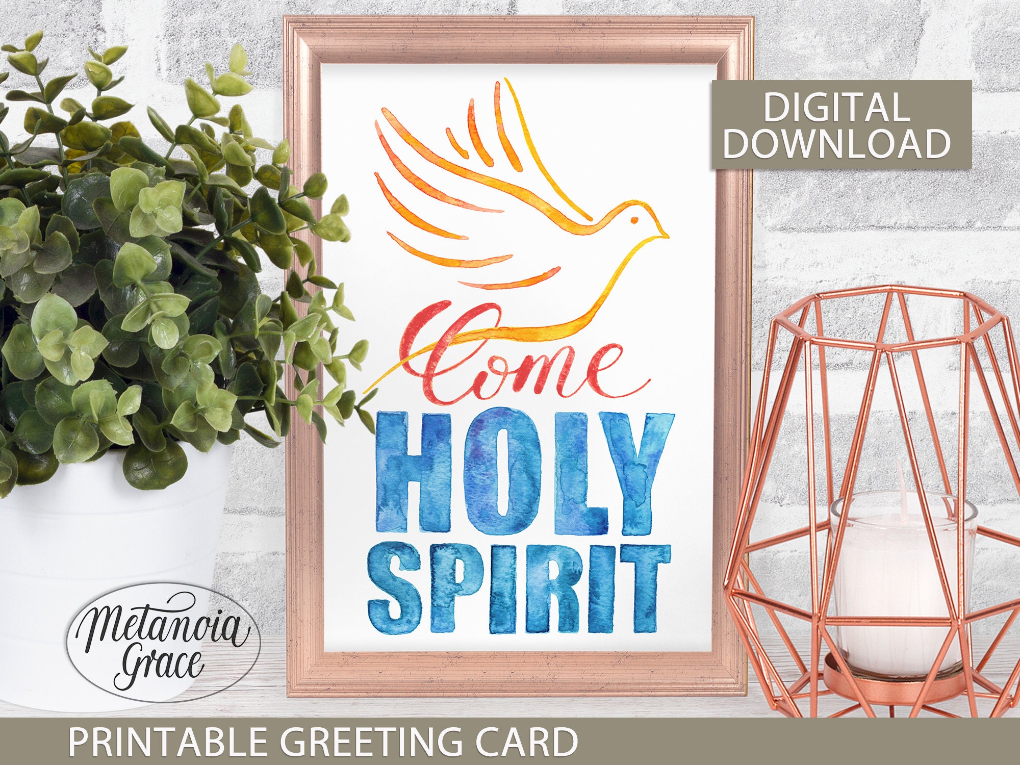Confirmation Card, Come Holy Spirit Printable Card, on Your ...