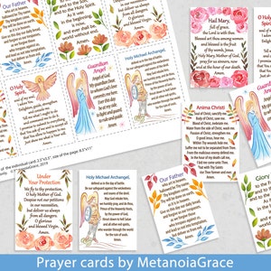 Printable Prayer Cards, Hail Mary, Our Father, Glory Be, Catholic Holy ...