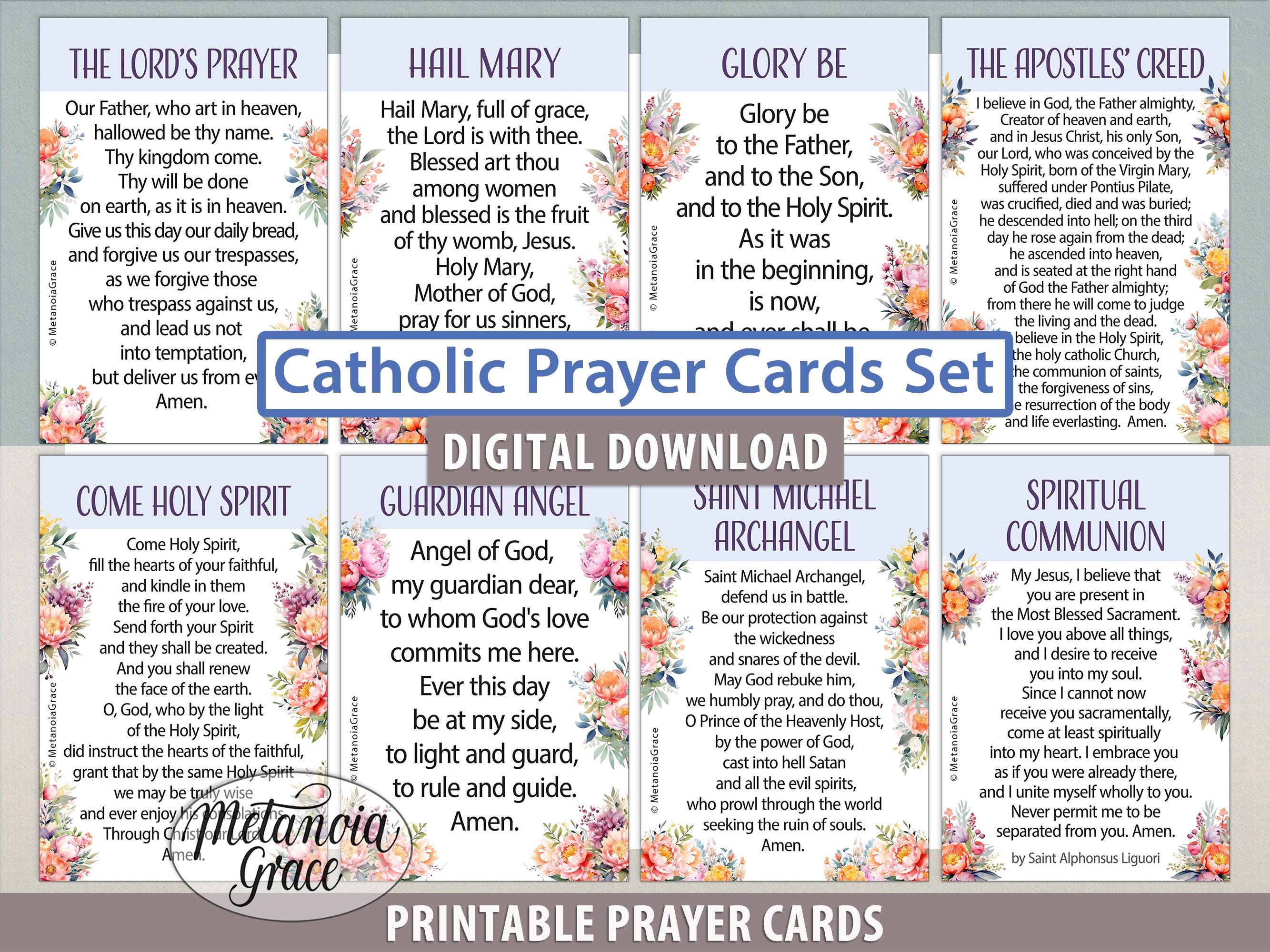 Popular Catholic Prayers Bundle, Daily Prayers, 16 Printable Prayer ...