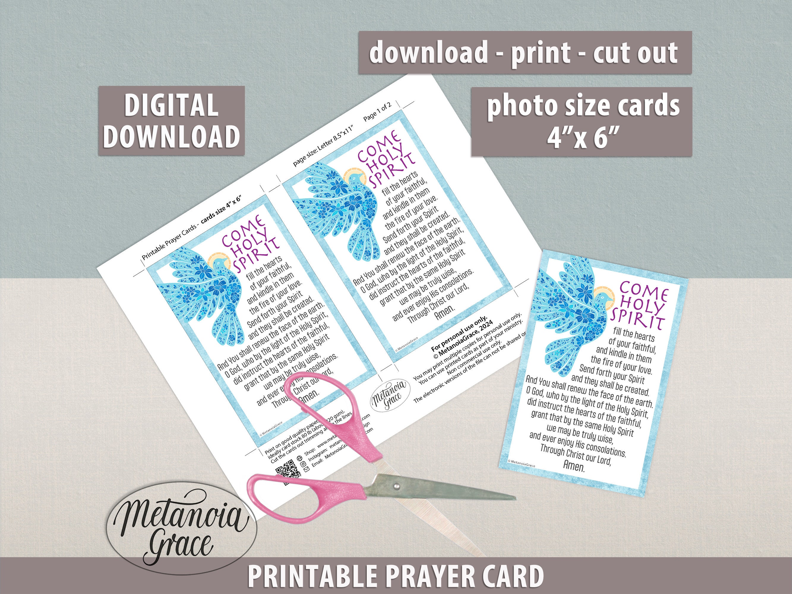 Come Holy Spirit Fill the Hearts of Your Faithful, Printable Pentecost ...