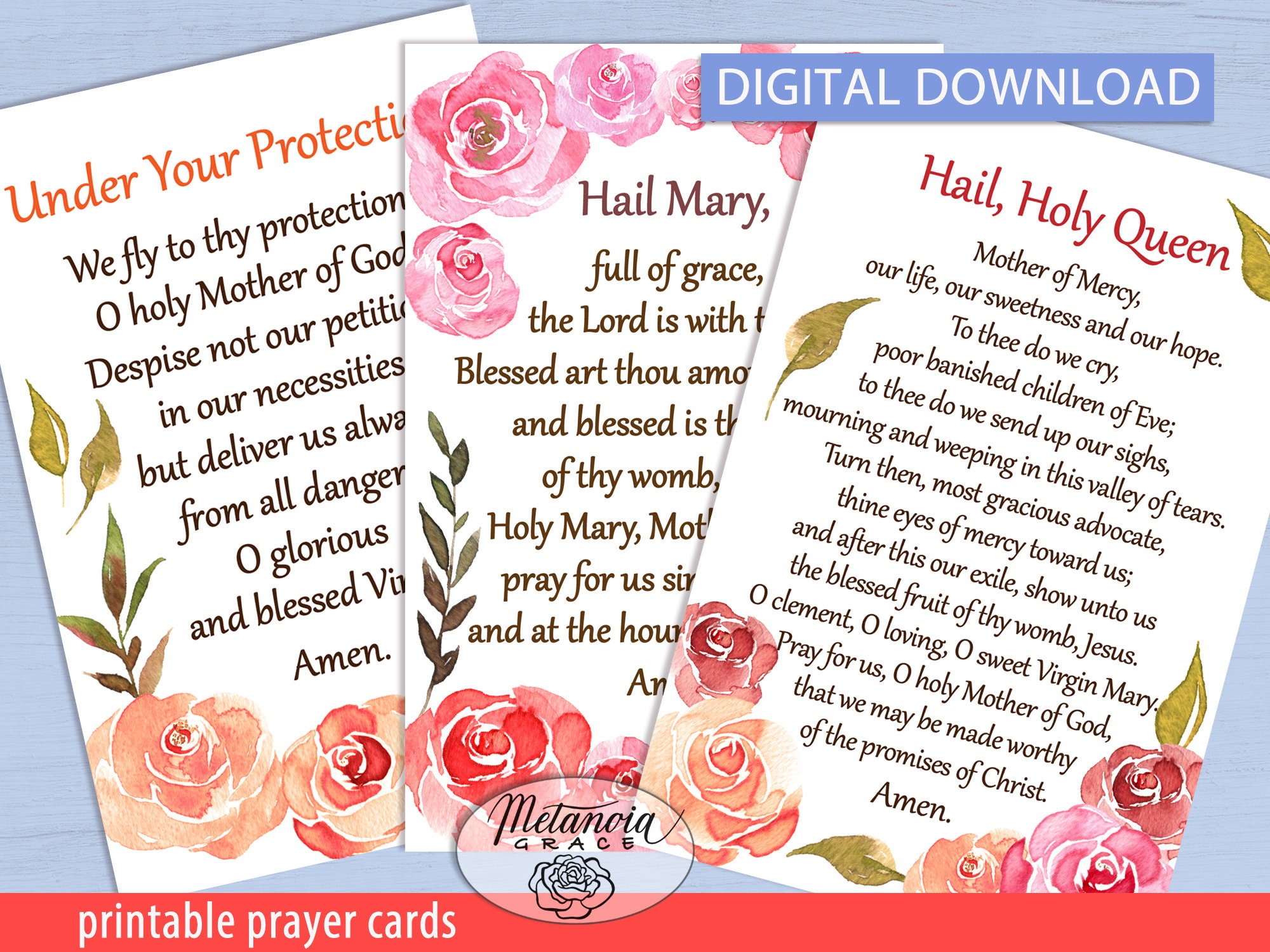 Home & Living Home Décor Holy Queen Mama Mary Fiat Marian Printables ...