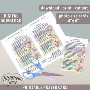 Psalm 23 Printable Prayer Card, the Lord is My Shepherd I Shall Not ...