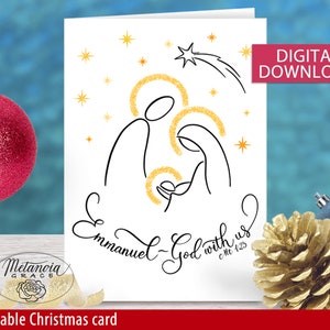 Printable Nativity Christmas Card Religious Christmas Card - Etsy