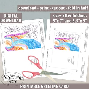Printable Guardian Angel Note Card, Bible Quote Card, Angel of God Card ...