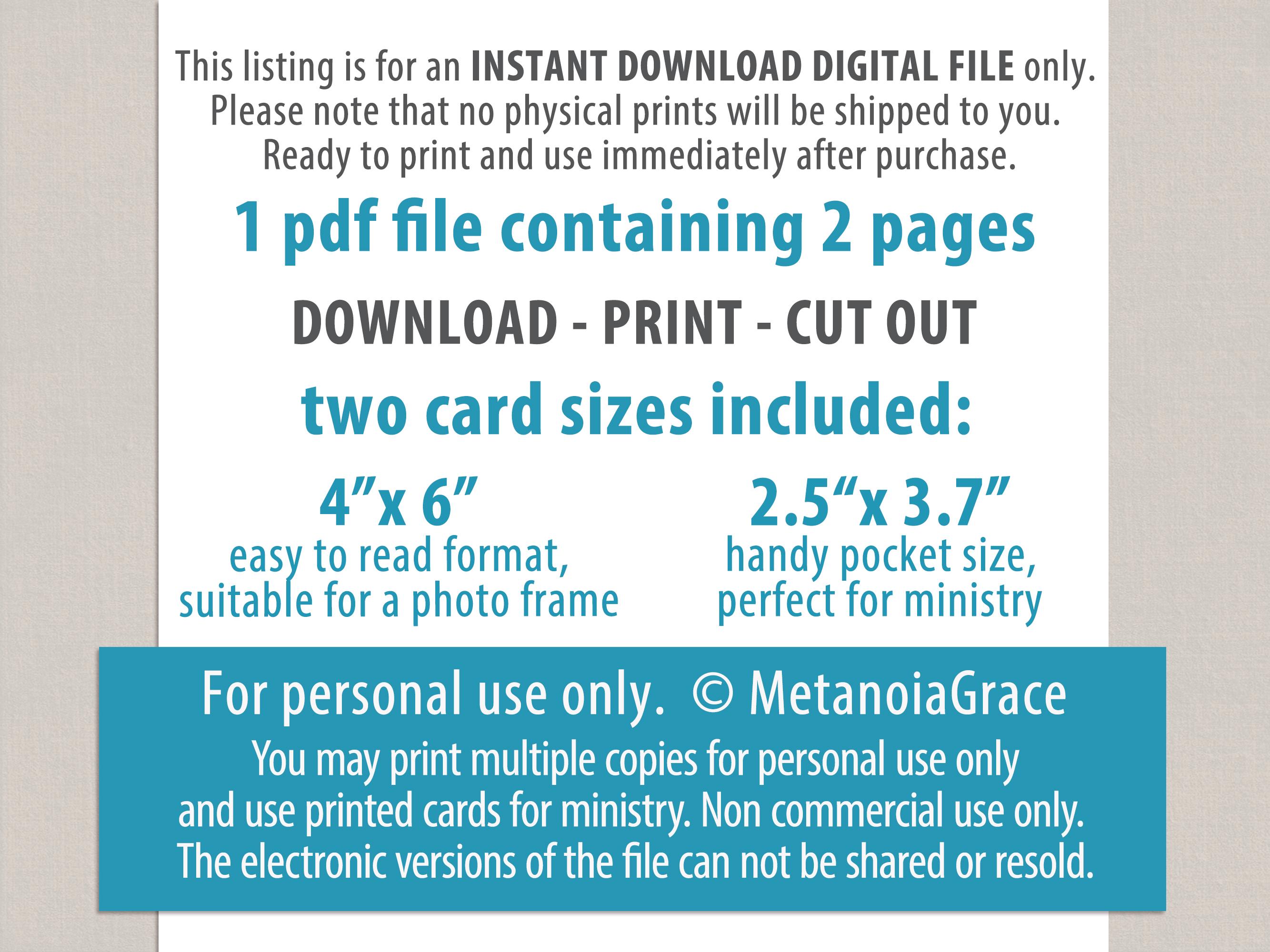 Nicene Creed, Apostles Creed, Printable Creed Prayer Cards, I Believe ...