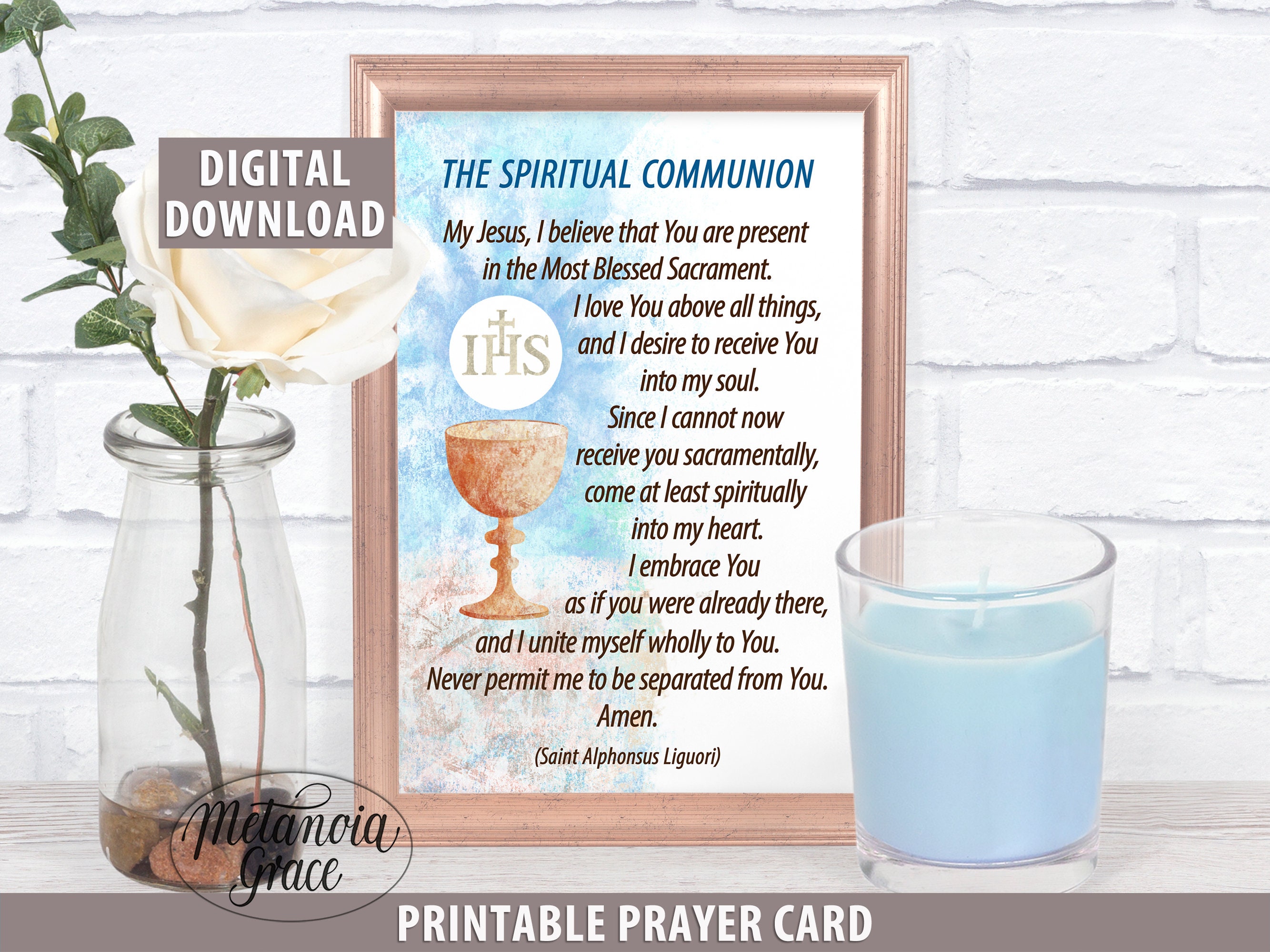 The Spiritual Communion, an Act of Spiritual Communion, My Jesus I ...