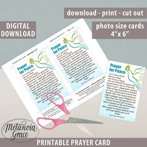 Peace Prayer Printable Card, Prayer for Peace on Earth, Prayer for ...