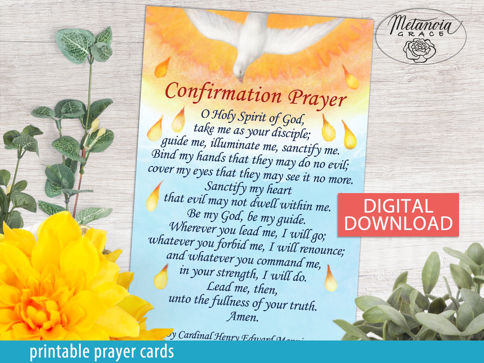 Confirmation Prayer Card Printable O Holy Spirit of God - Etsy