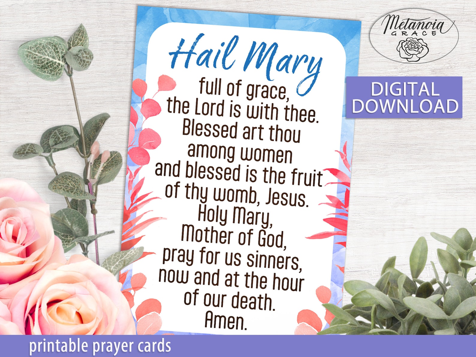 Popular Catholic Prayers Traditional Prayer Cards Printable - Etsy