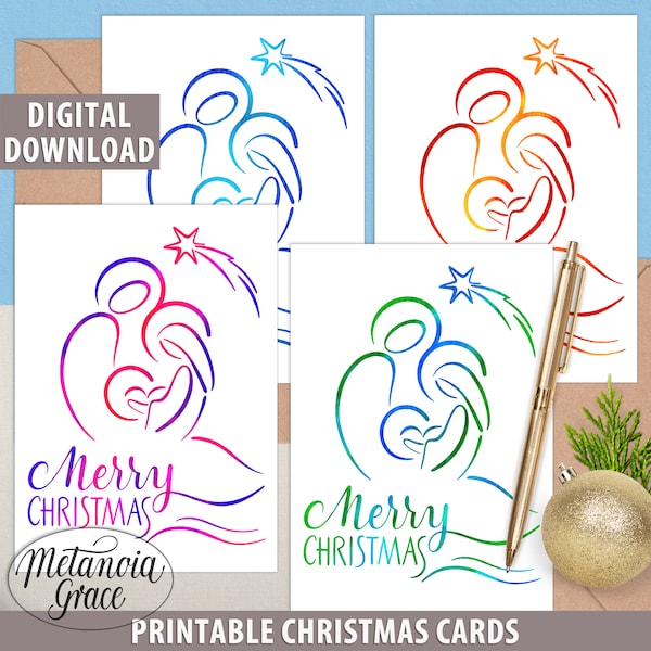 Religious Christmas Cards - Etsy