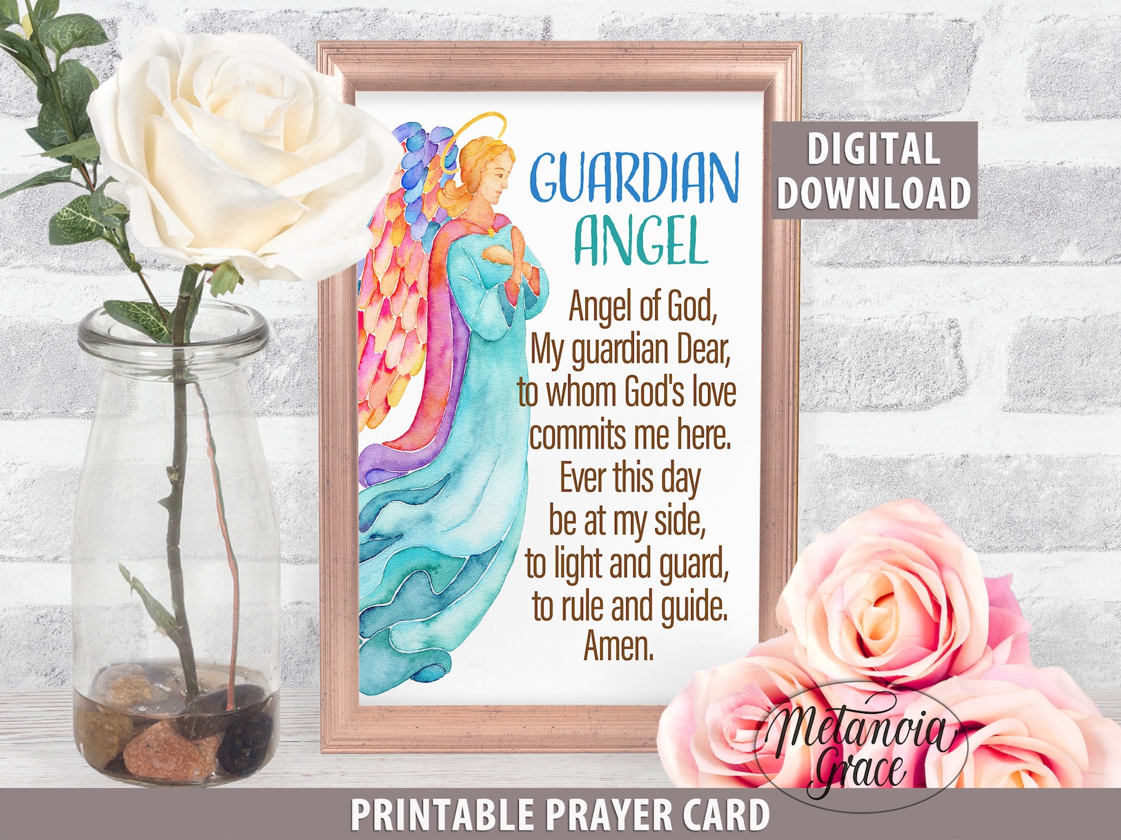 Guardian Angel Prayer, Angel of God My Guardian Dear, Printable ...
