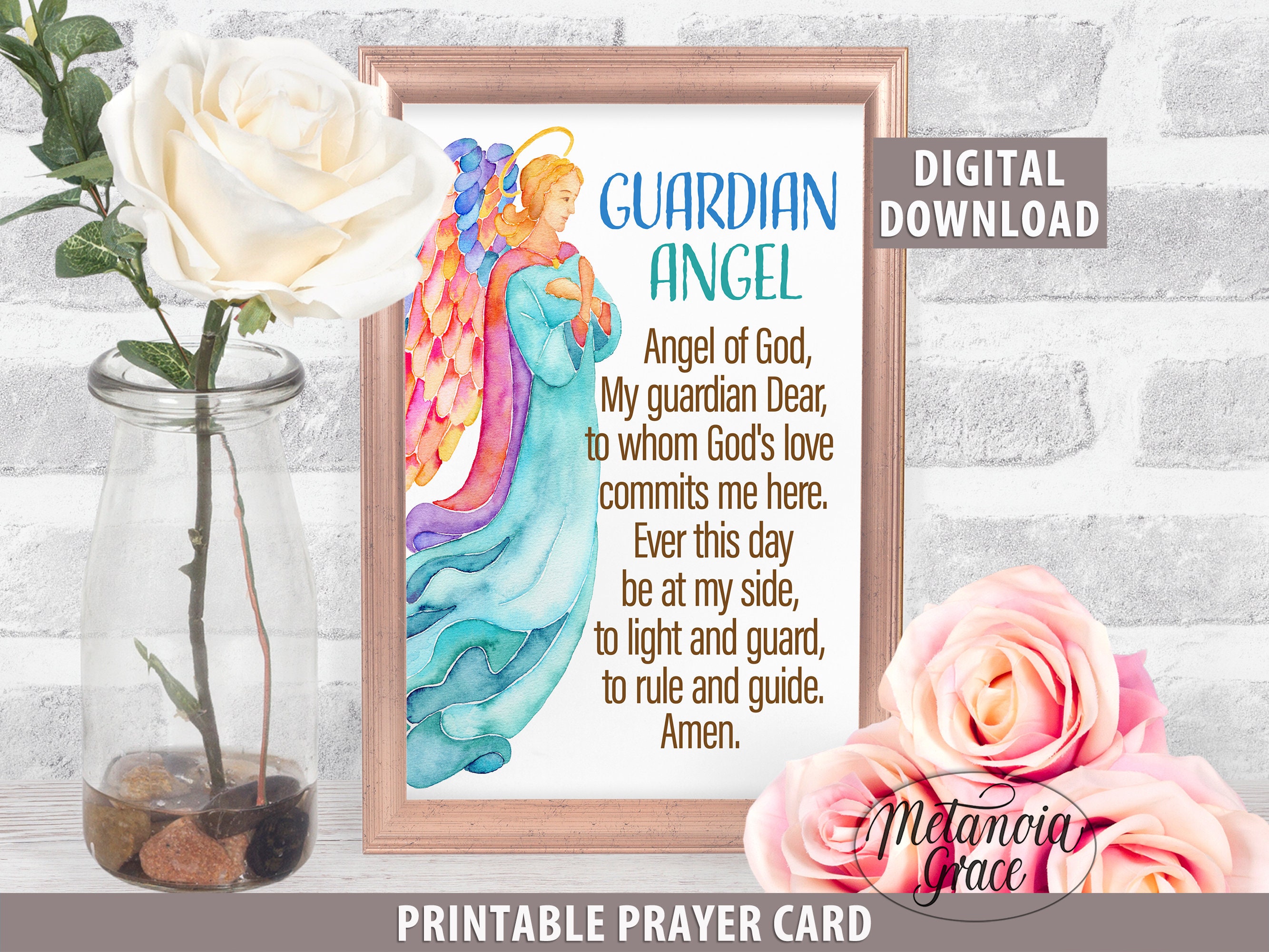 Guardian Angel Prayer, Angel of God My Guardian Dear, Printable ...