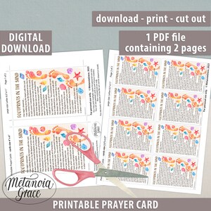 Footprints in the Sand Printable Card, Footsteps in the Sand Prayer ...