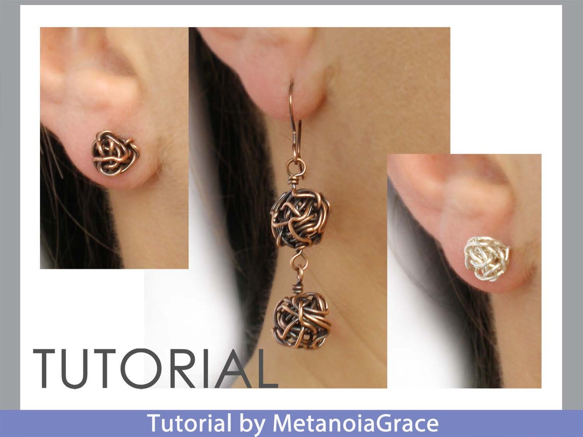 Wire Earrings Tutorial Wire Wrapping Tutorial Wire Knot | Etsy
