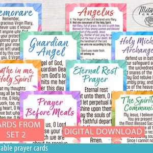 Popular Catholic Prayers Bundle, 16 Printable Prayer Cards, Daily ...