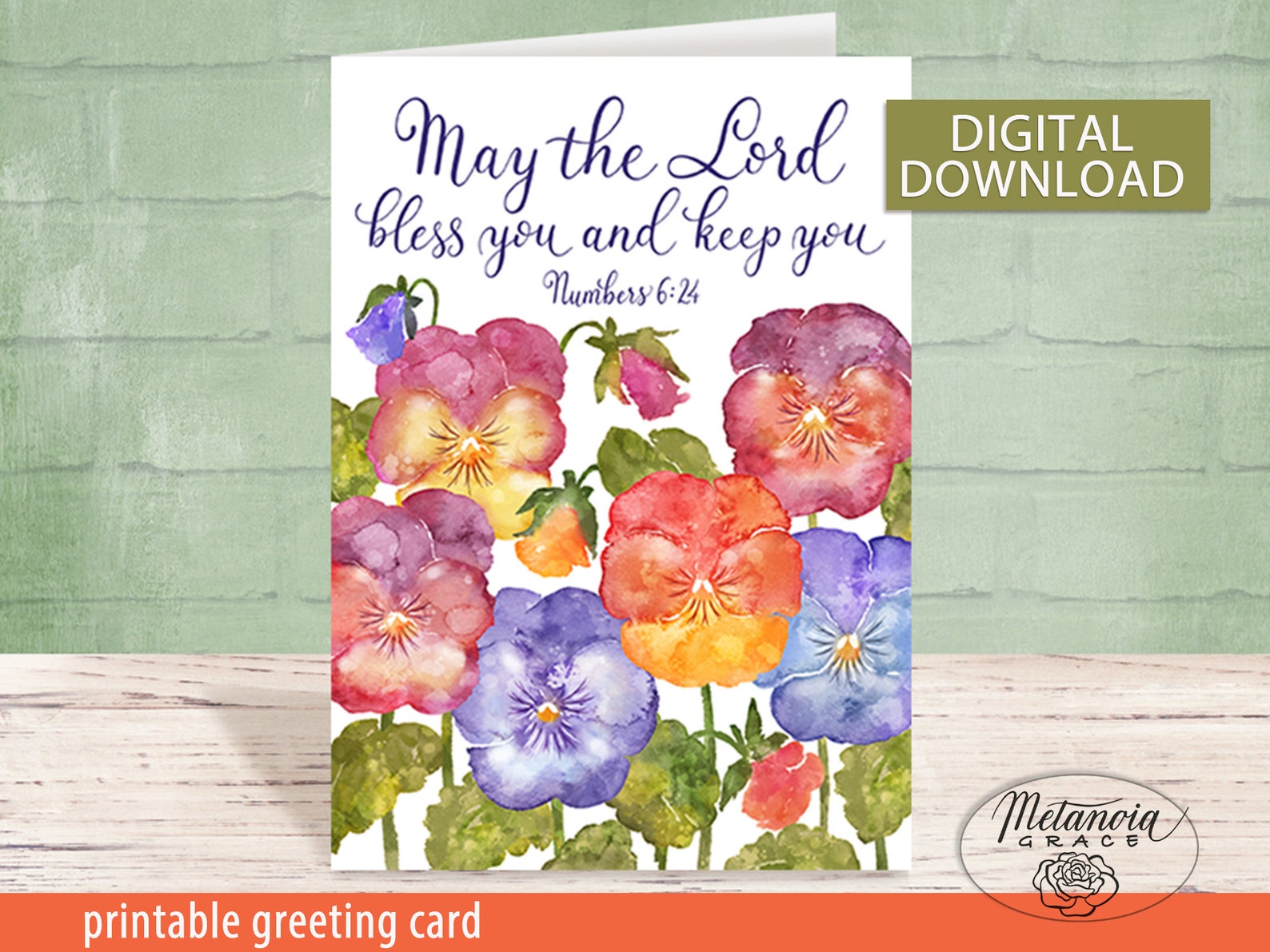 May the Lord Bless You and Keep You Printable Blessing Card - Etsy UK