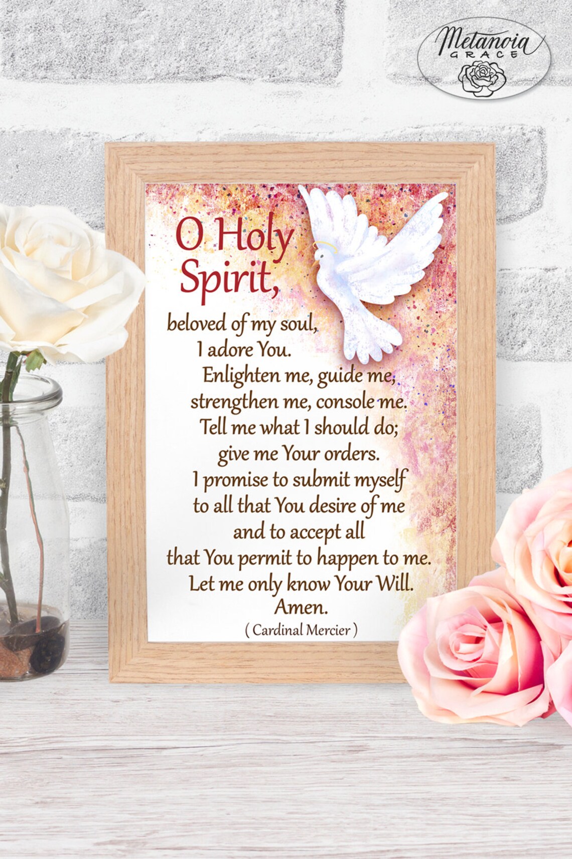O Holy Spirit Beloved of My Soul Cardinal Mercier Prayer - Etsy UK
