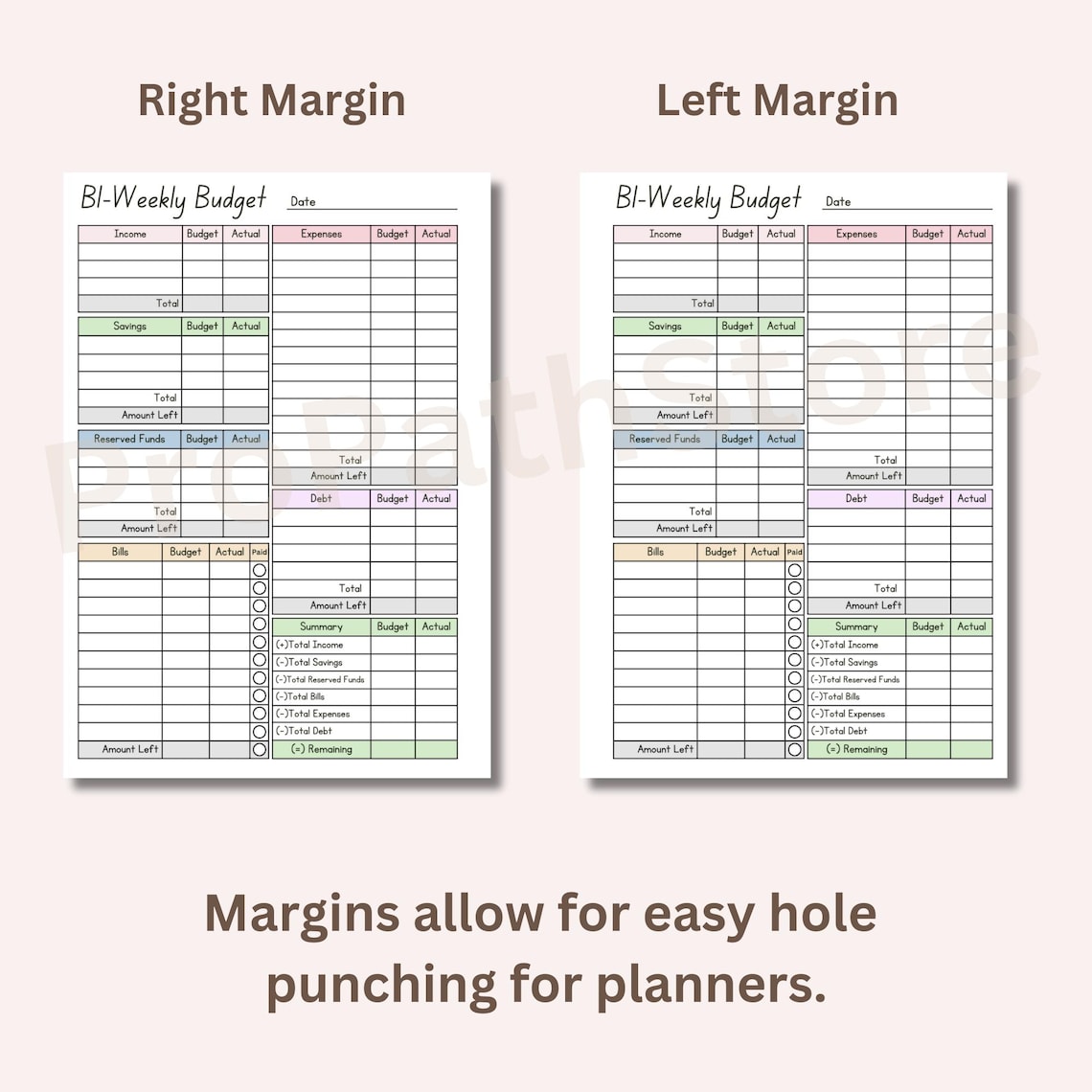 Bi-weekly Budget Printable, Bi Weekly Budget Planner PDF, Budget ...