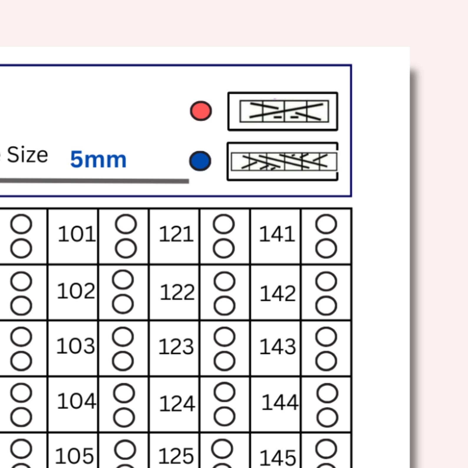 Knitting Row Tracker Printable: up to 320 Rows (PDF Pattern) - Etsy