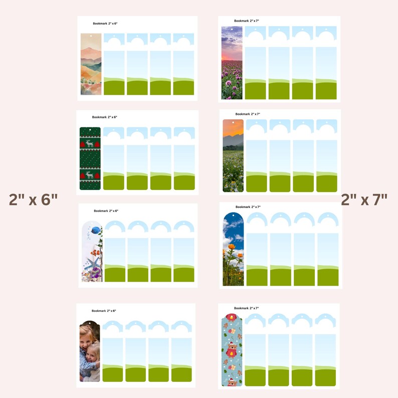 Printable Bookmark Template: DIY Custom Design, Canva Editable (A4 ...