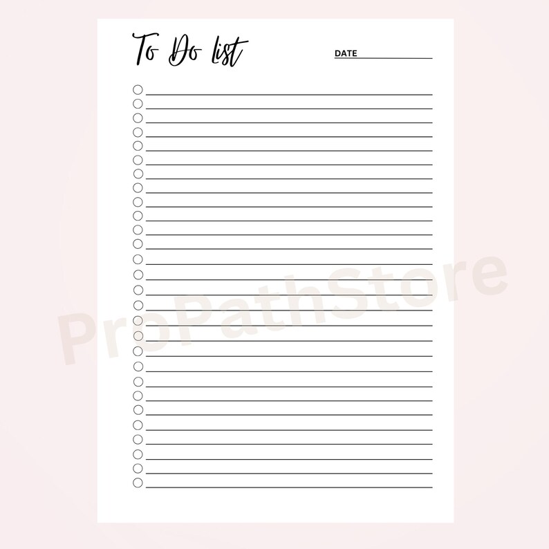 Printable To-do List: Minimalist Daily Task Planner (PDF, A4/a5/letter ...