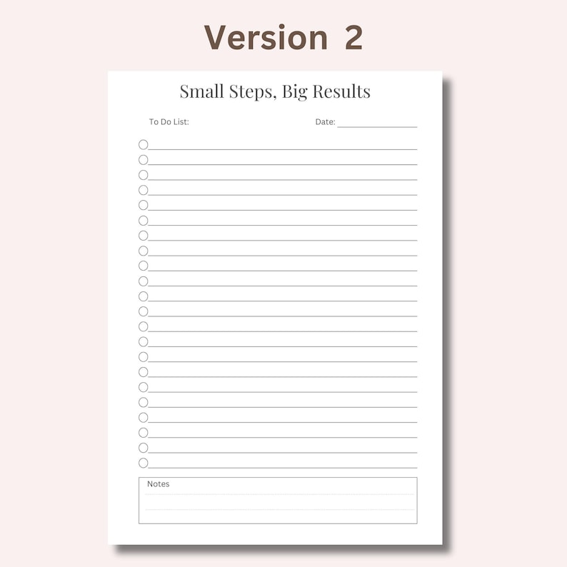Daily Checklist, To-do List Printable PDF, Daily & Weekly Planner ...