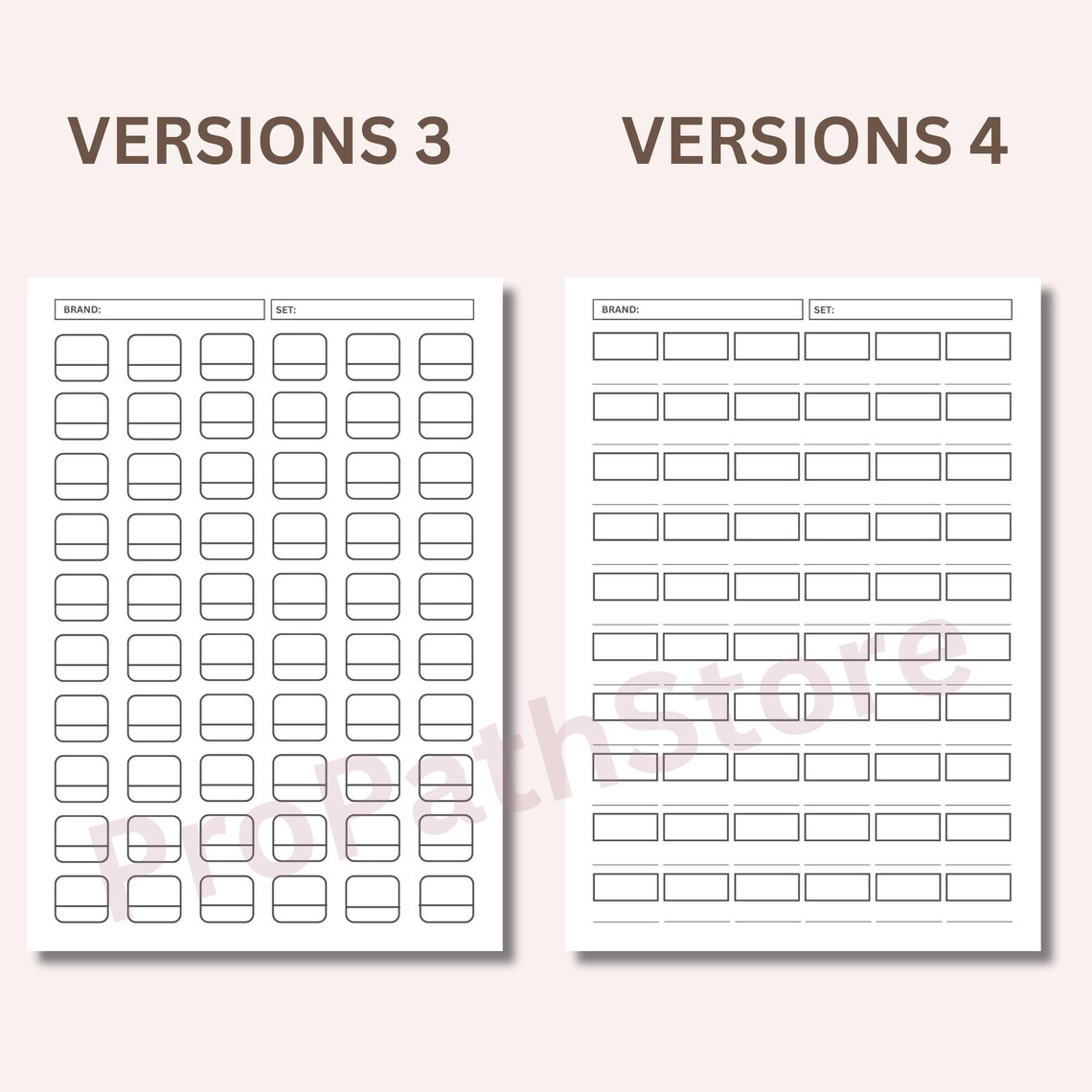 Printable Color Chart, Digital Color Swatch Template, Printable Swatch ...