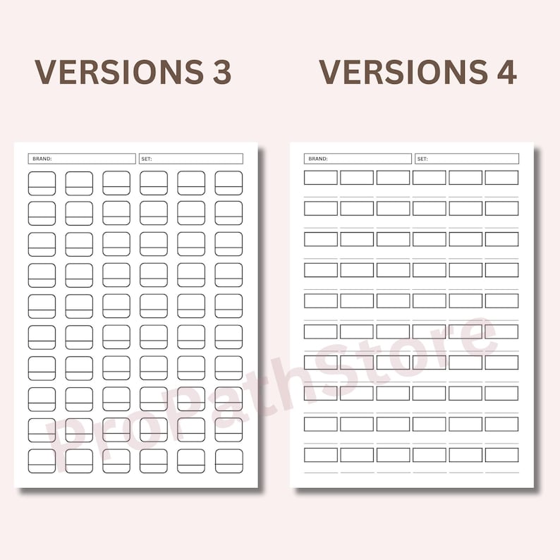 Printable Color Chart, Digital Color Swatch Template, Printable Swatch ...