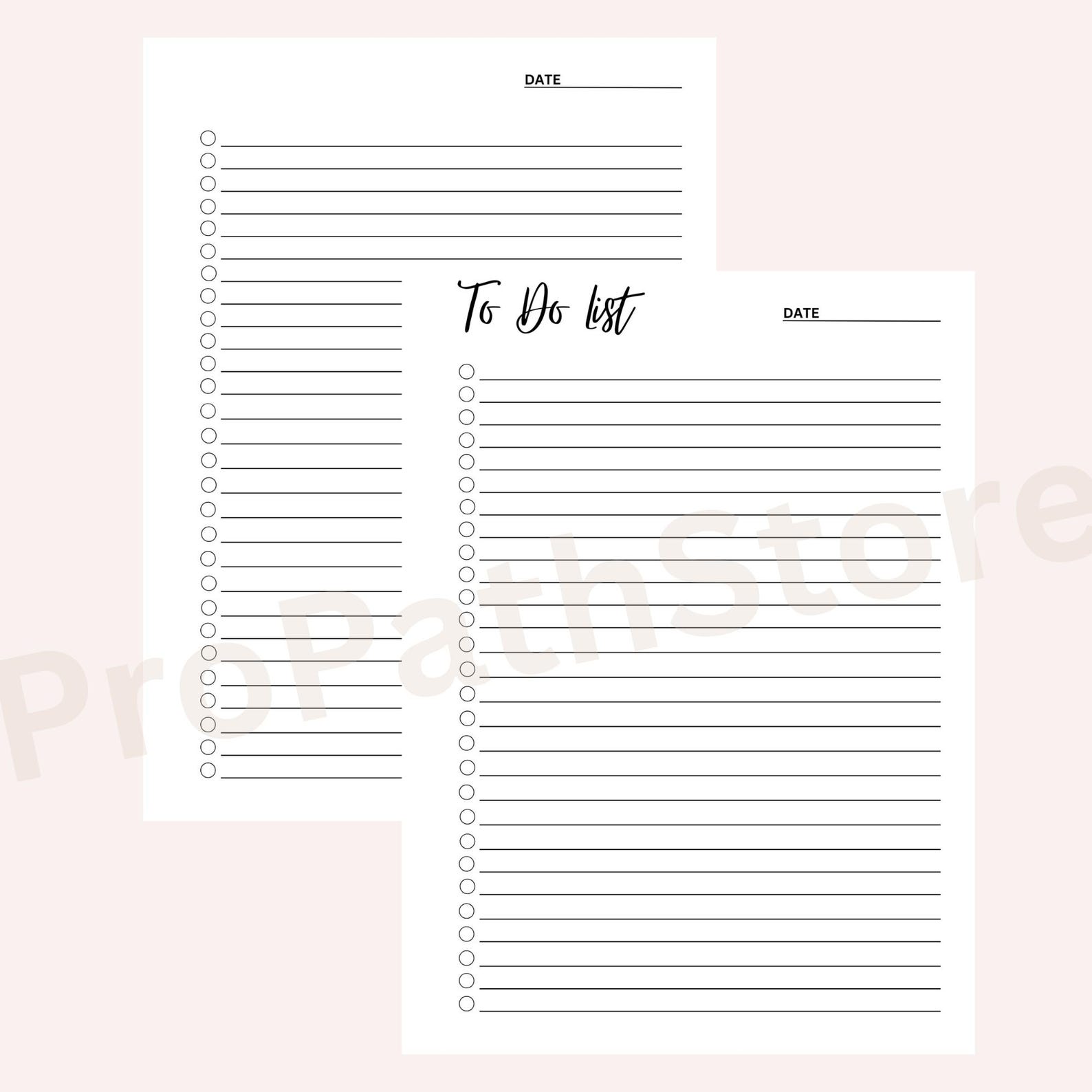 Printable To-do List, Daily Task Planner, Minimalist To-do List PDF, to ...