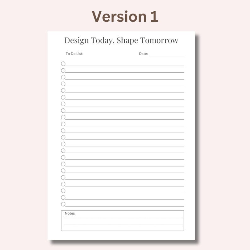 Daily Checklist, To-do List Printable PDF, Daily & Weekly Planner ...