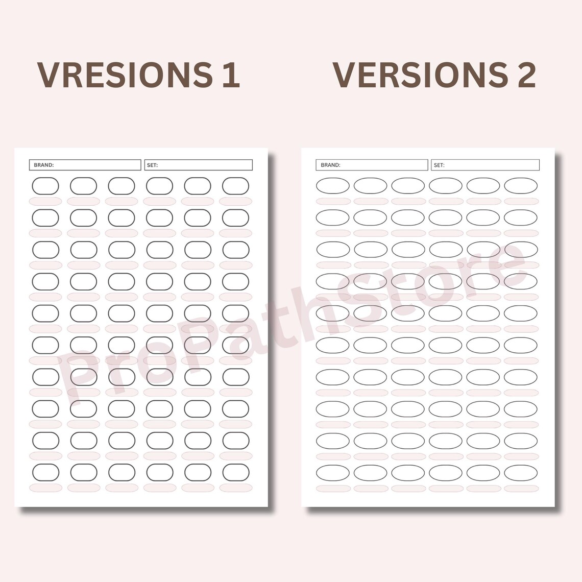 Printable Color Chart, Digital Color Swatch Template, Printable Swatch ...