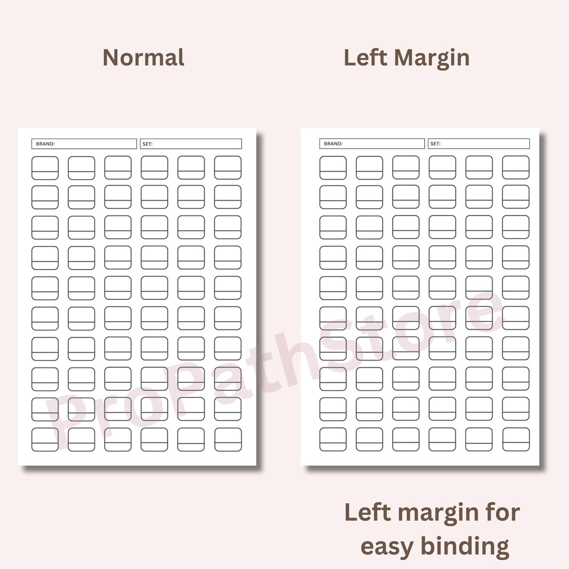 Printable Color Chart, Digital Color Swatch Template, Printable Swatch ...