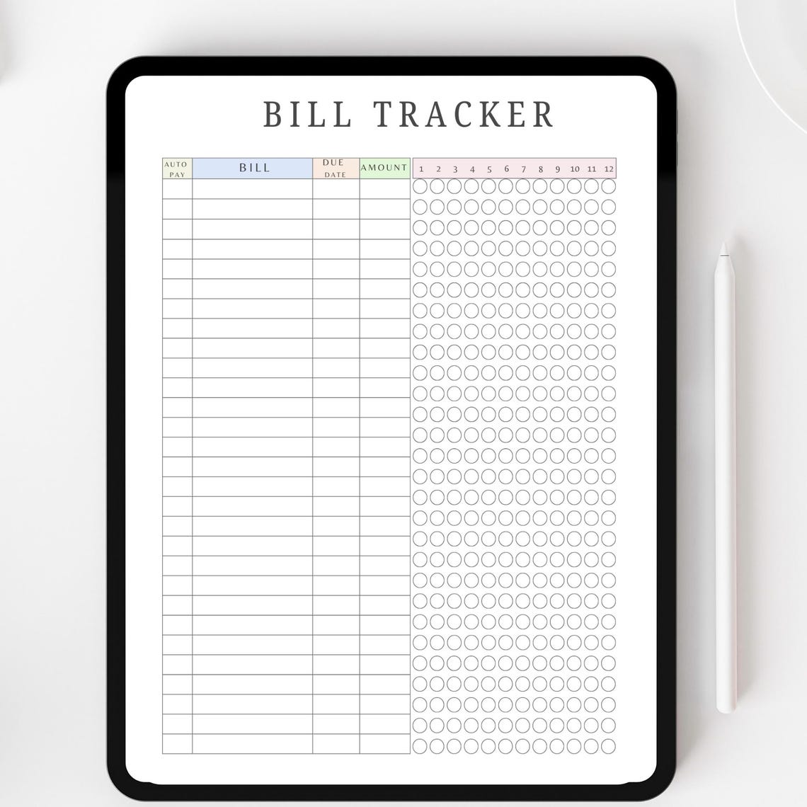 Bill Tracker Printable, Bills Checklist, Bill Payment Checklist, Bill ...