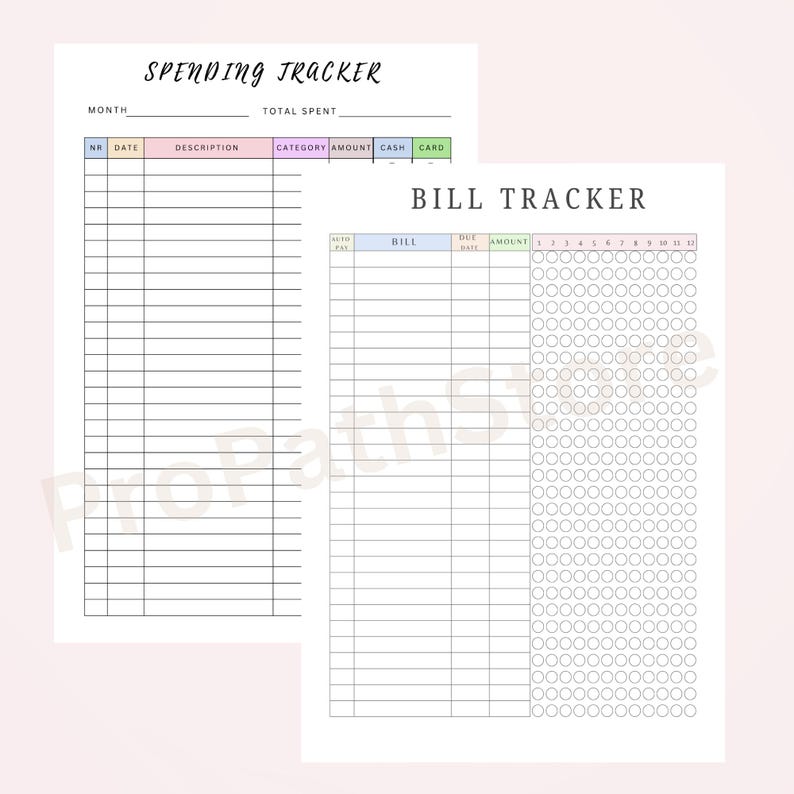 Printable Budget Planner Bundle | Checkbook Register, Bi-weekly Budget ...