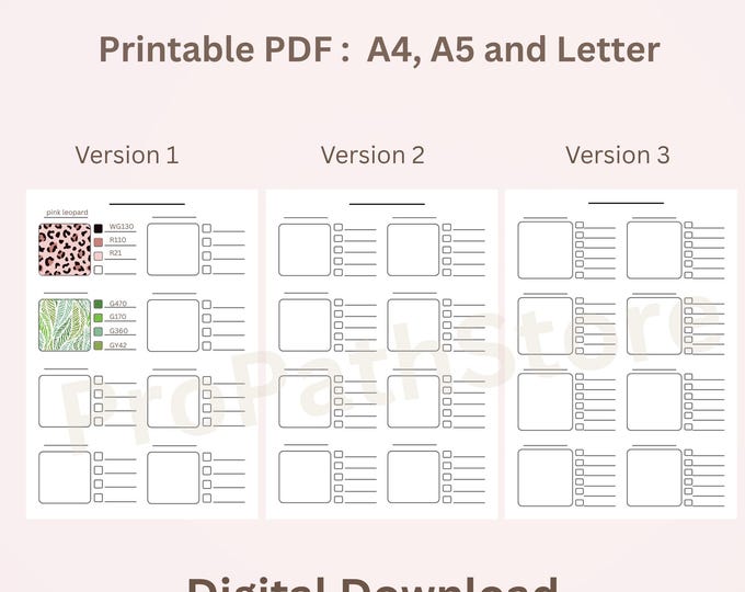 Color Swatch Cards Color Swatch Chart Printable ,swatch Chart Sheets ...