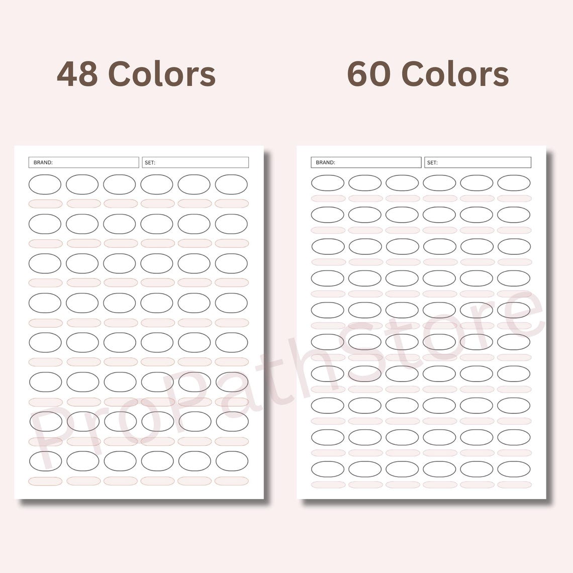Printable Coloring Swatch Chart, Alcohol Marker Color Sheet, Copic ...