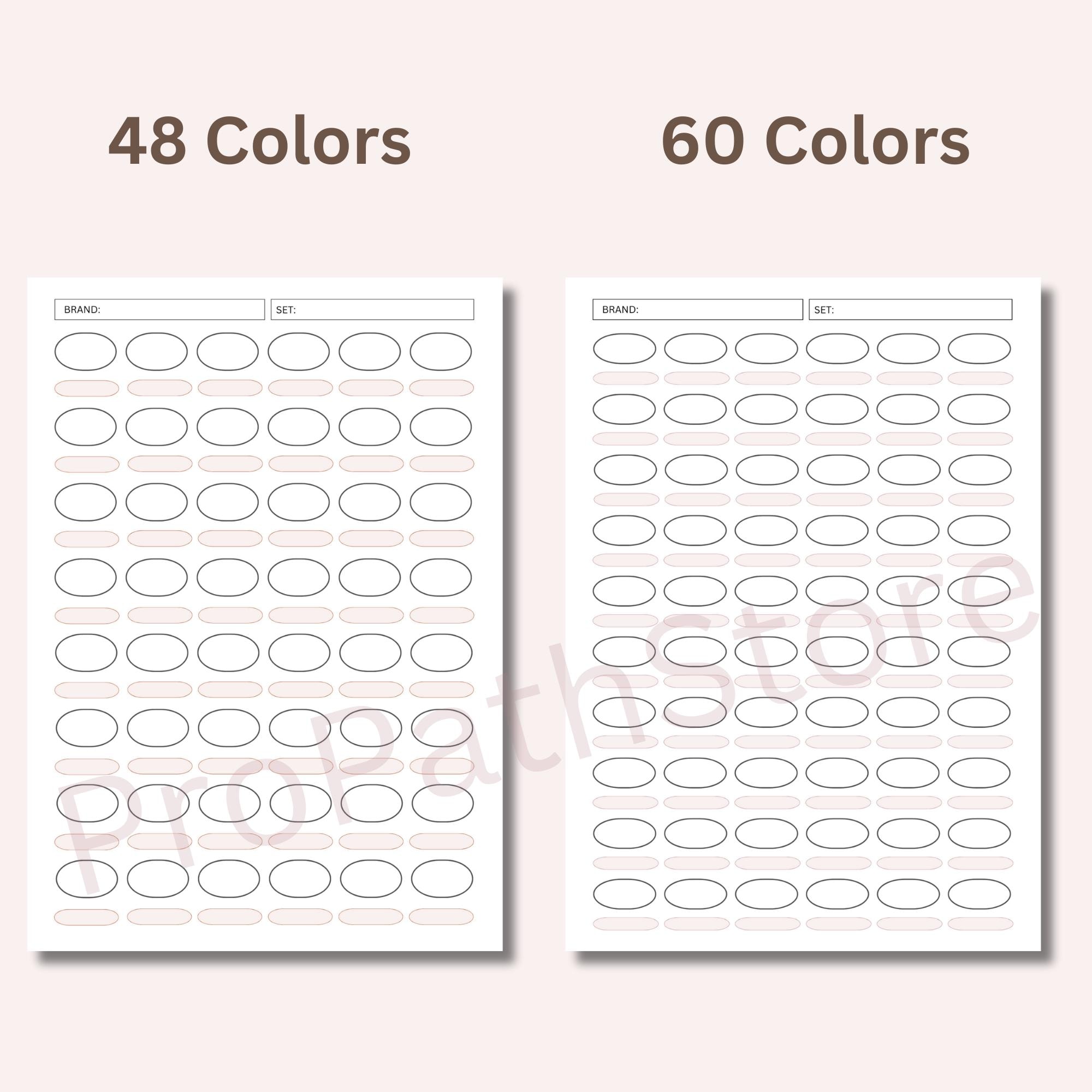 Printable Coloring Swatch Chart, Alcohol Marker Color Sheet, Copic ...