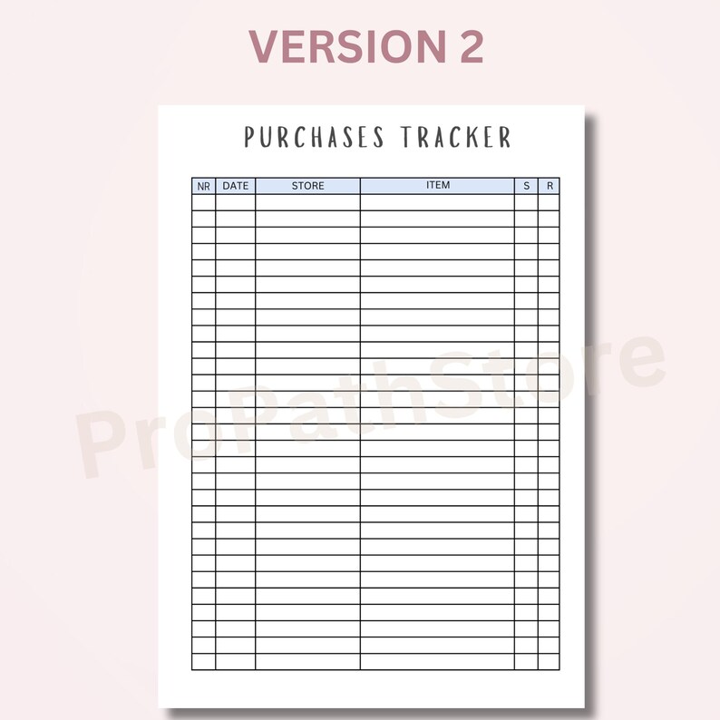 Order Tracking Log Printable, Online Shopping Tracker Template, Purchase Order Tracker Printable ...
