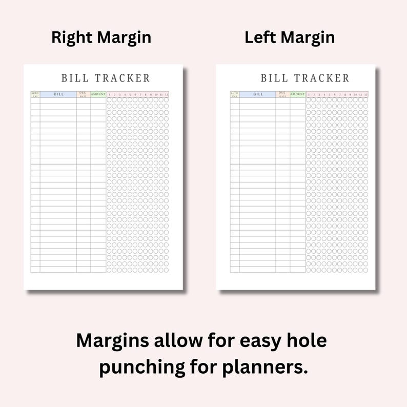 Bill Tracker Printable, Bills Checklist, Bill Payment Checklist, Bill ...